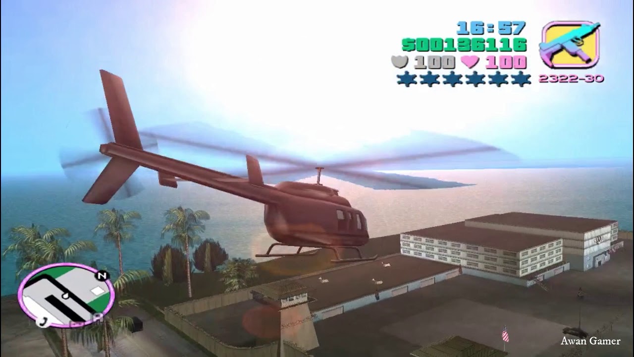 Walk Around of Gta Vice City I MAVERICH I MILITARY BASE I ESCOBAR ...