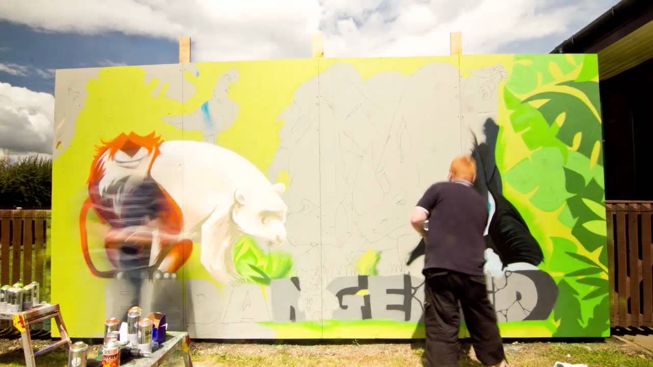 Bede Community Centre - Graffiti Project - YouTube