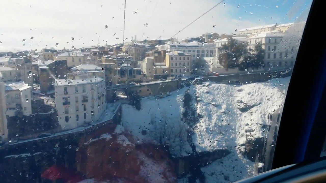 Constantine Janvier 2017 Neige / vue Téléphérique / Snow on Constantine ...