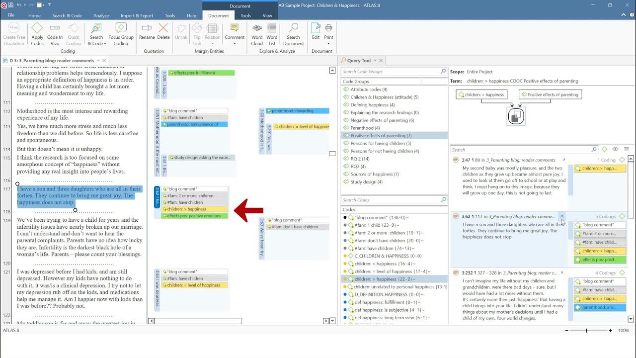 Proximity Operators and Queries ATLAS.ti 9 Windows - YouTube