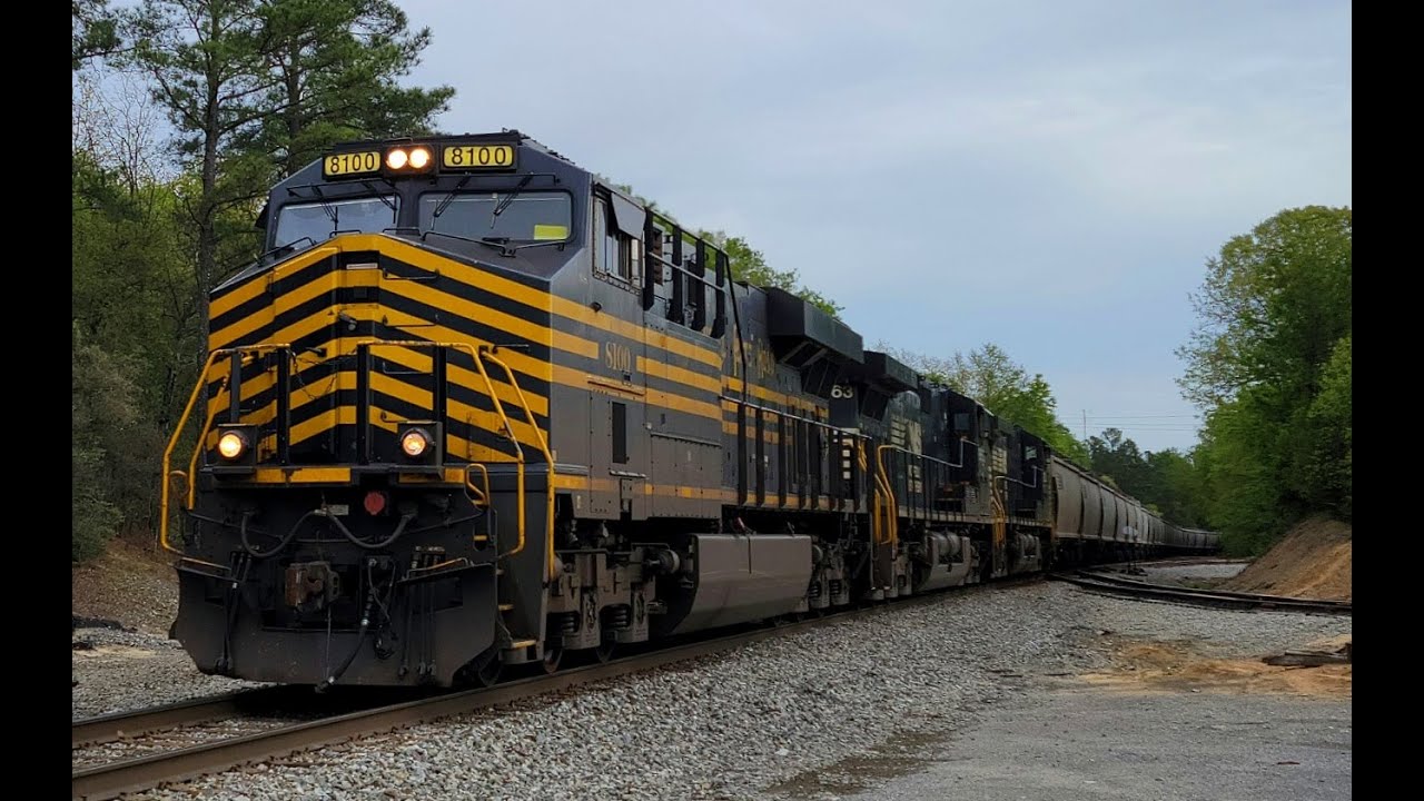 NS 51V NB at Hobart Rd in Blythewood with NKP 8100 leading - YouTube