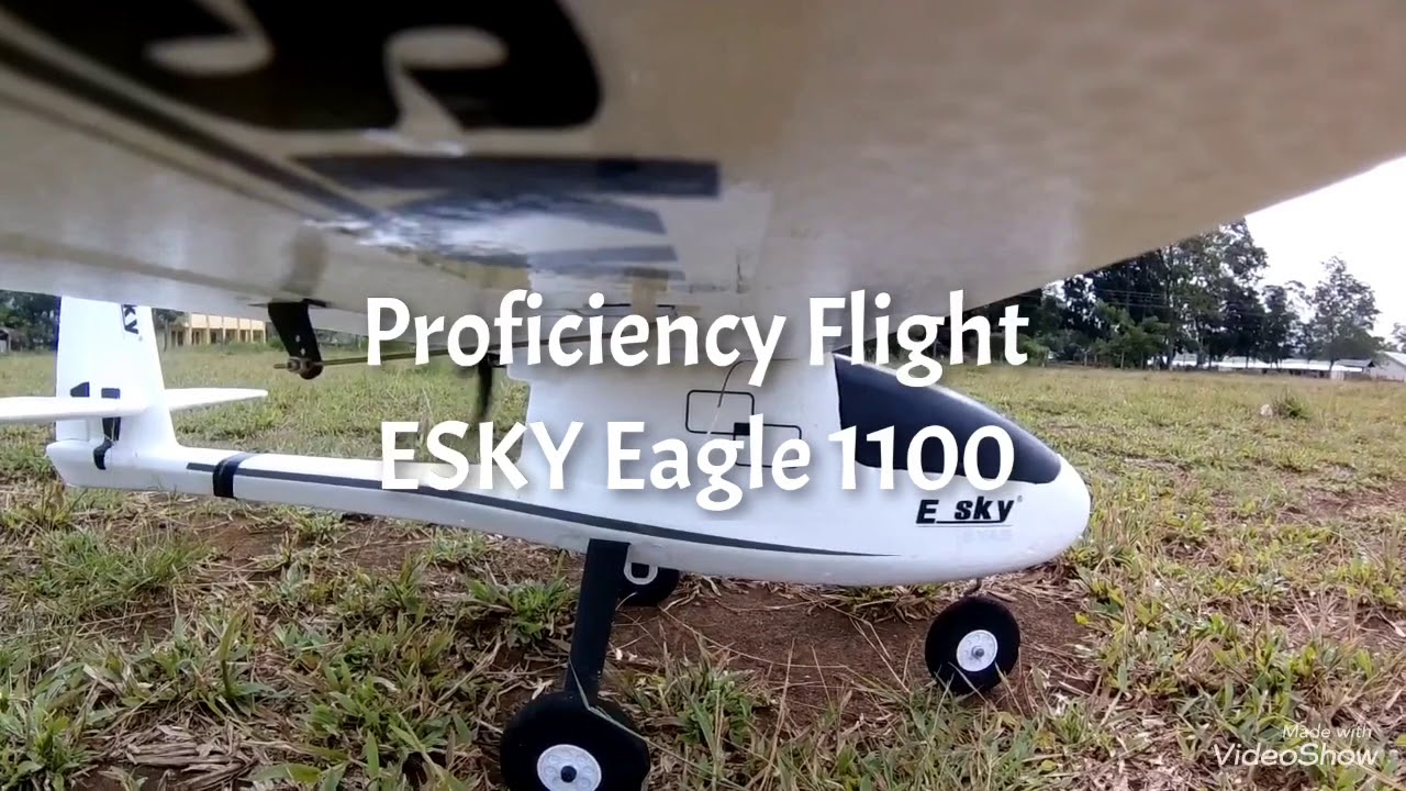 Proficiency flight with good landings Esky Eagle 1100 - YouTube