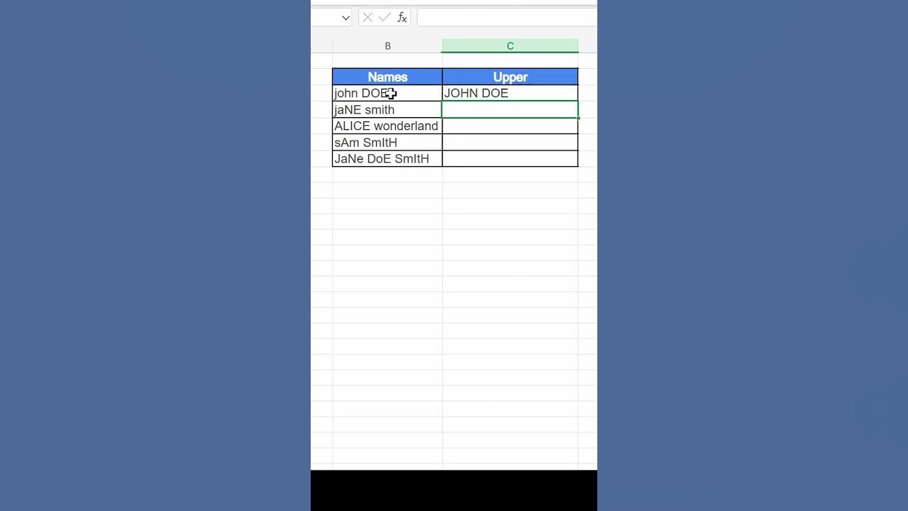 How to use Upper function in Excel | Step-by-Step Tutorial for Beginners #excel #education - YouTube