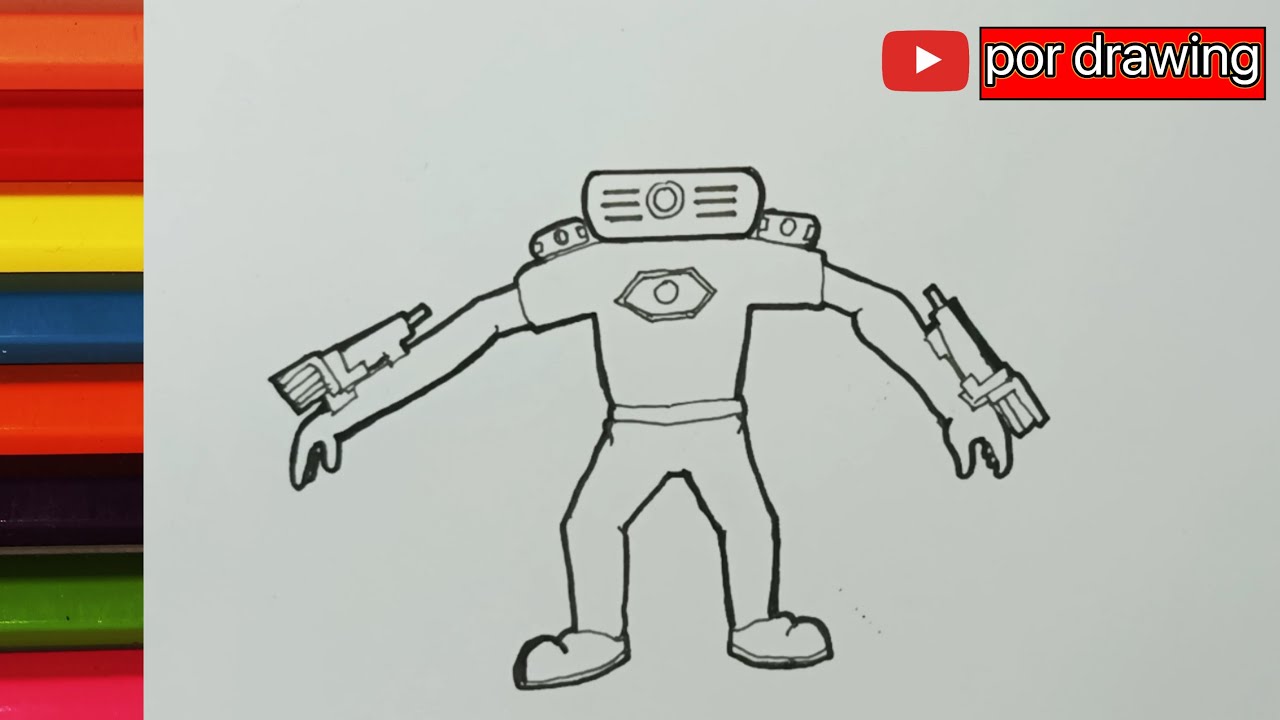 How To Draw Projector Man | Skibidi Toilet | Cool | Easy - YouTube