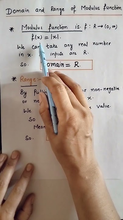 Domain and Range of Modulus function. - YouTube