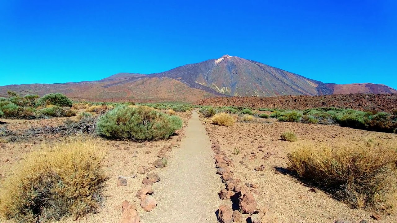 4K | Mount Teide Volcano Path Free Stock Video Footage | Mountain View ...