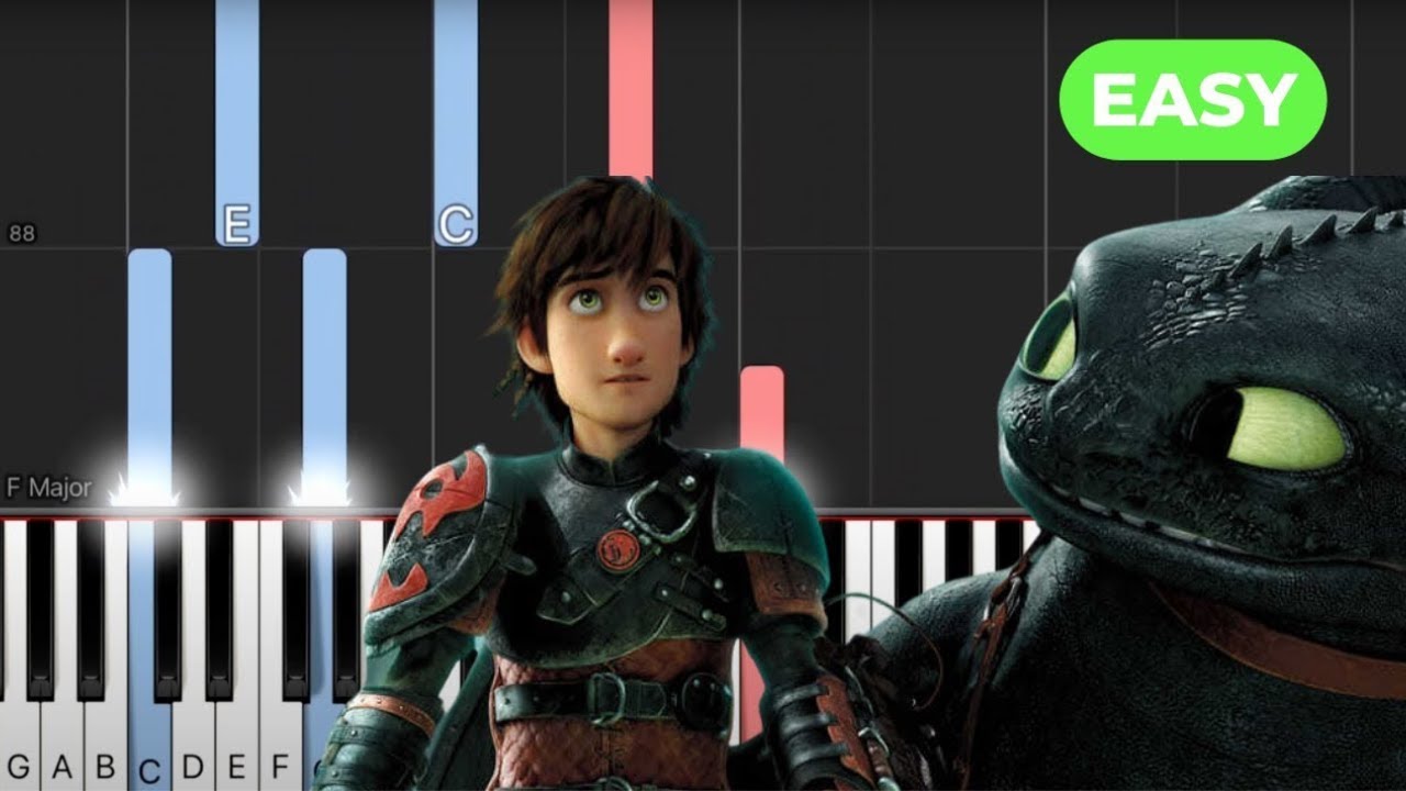 Test Drive from ('How To Train Your Dragon OST') EASY Piano Tutorial ...