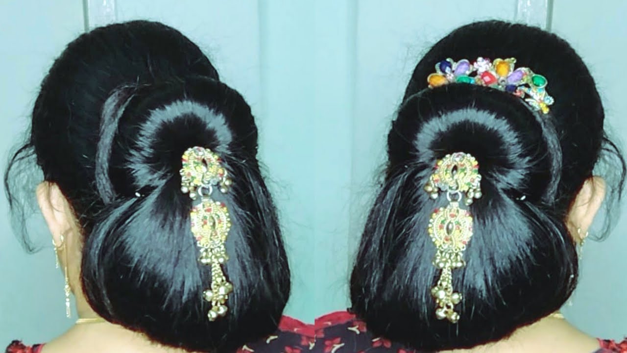 Stylish ! Cute Easy Juda Hairstyle !easy juda hairstyle for long hair ...