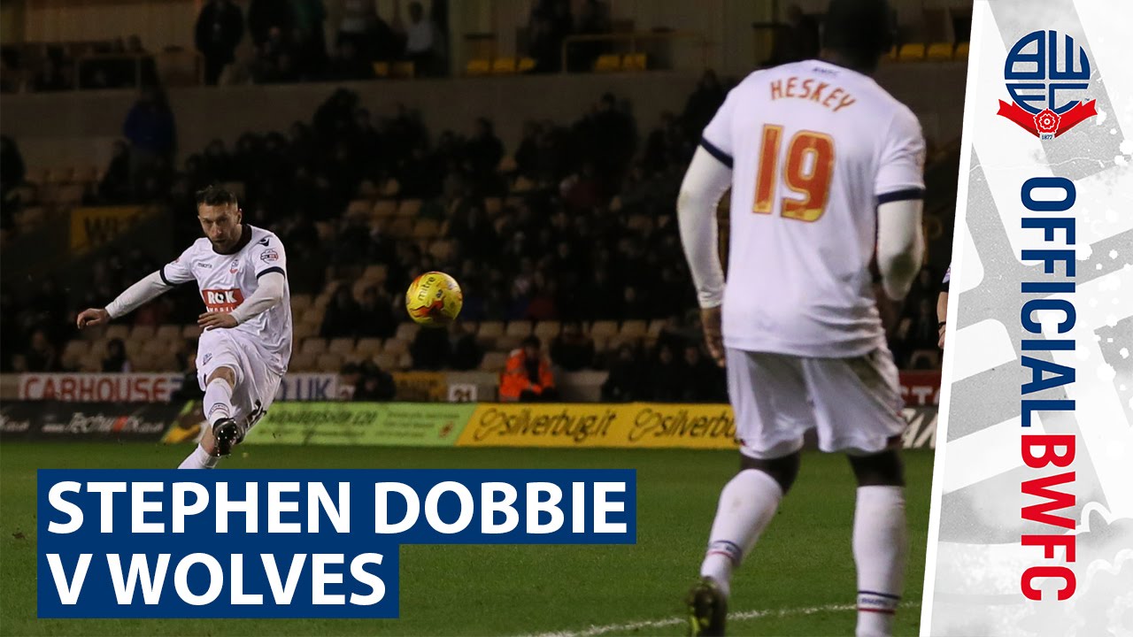 GOAL! | Stephen Dobbie's free kick against Wolves - YouTube