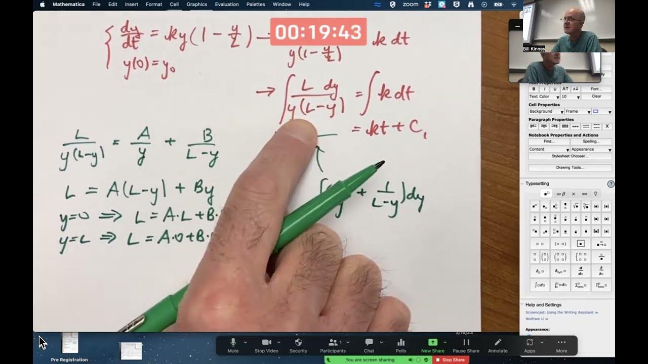 Solve Logistic Model by Separation of Variables, Slope Field, Euler's Method in Excel ...