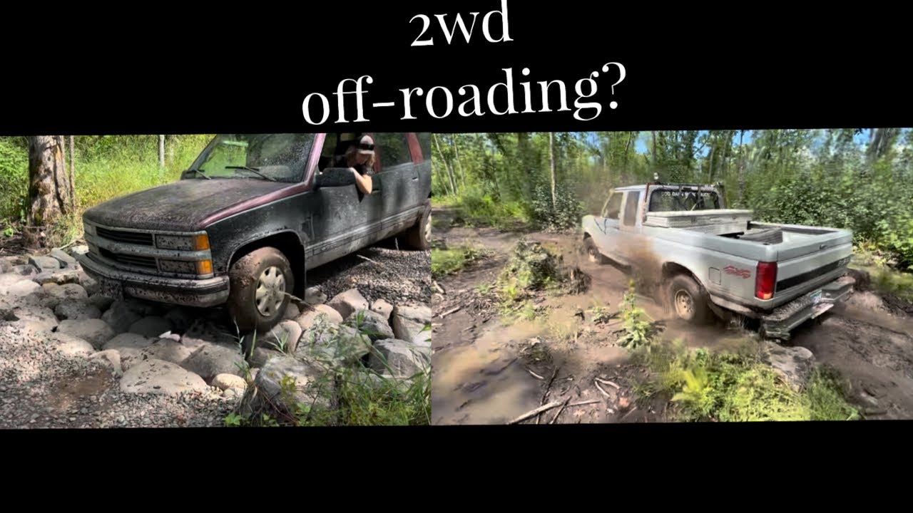 300k 2wd Chevy suburban goes off-roading - YouTube
