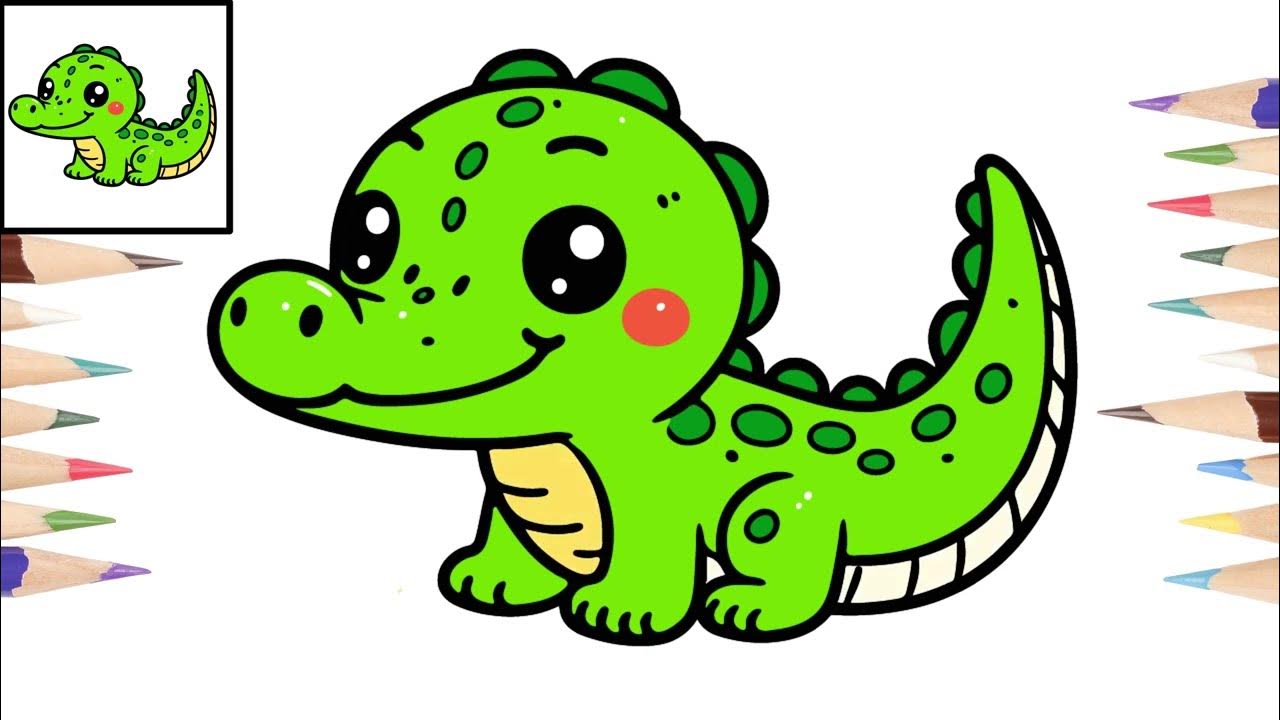 Como dibujar un COCODRILO de forma fácil / How to draw a CROCODILE easy way - YouTube