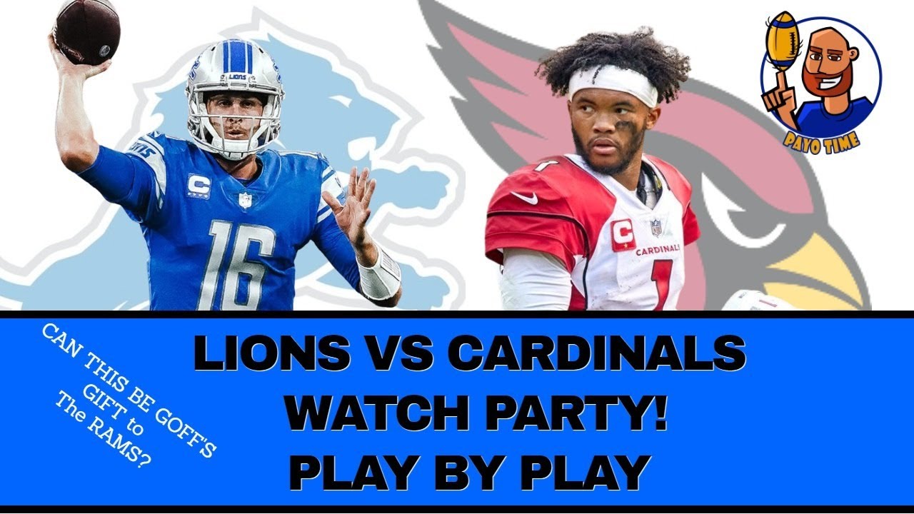 Detroit Lions vs Arizona Cardinals Week 14 | LIVE Watch Party! | Play ...