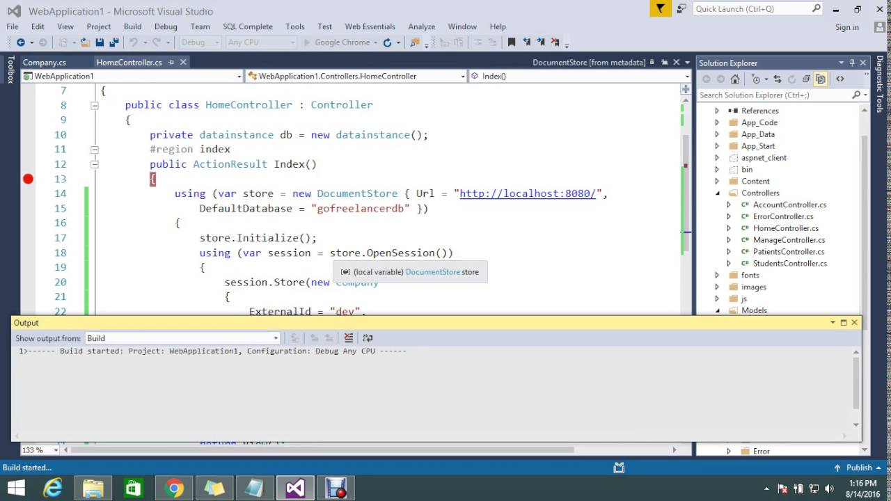 Store Documentdata In Ravendb In Aspnet Mvc Youtube