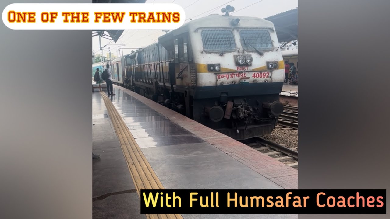 Mysuru - Udaipur Humsafar Express (19668) Lead by BGKT WDP4D EMD ...