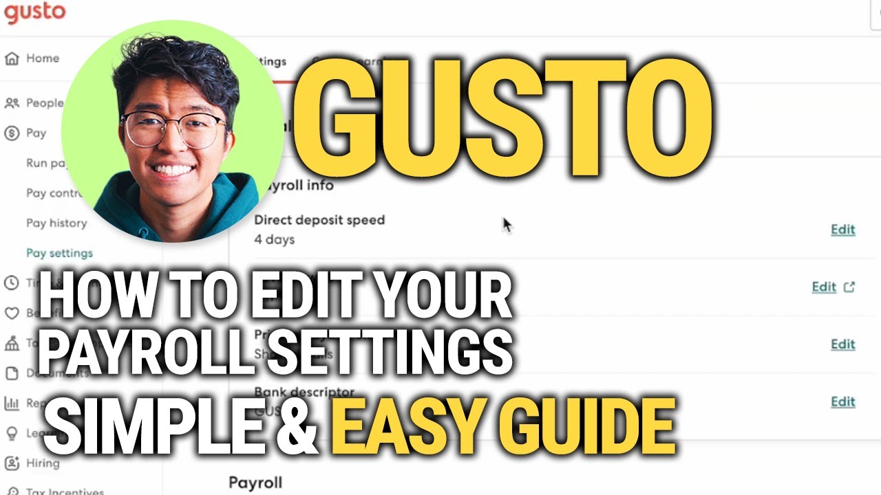 How To Edit Your Payroll Settings On Gusto - YouTube