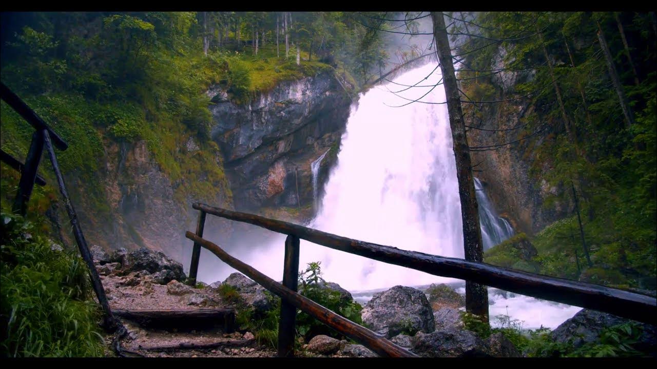 Relaxing Big Waterfall. Calming Nature Sounds. (10 hours). White noise ...