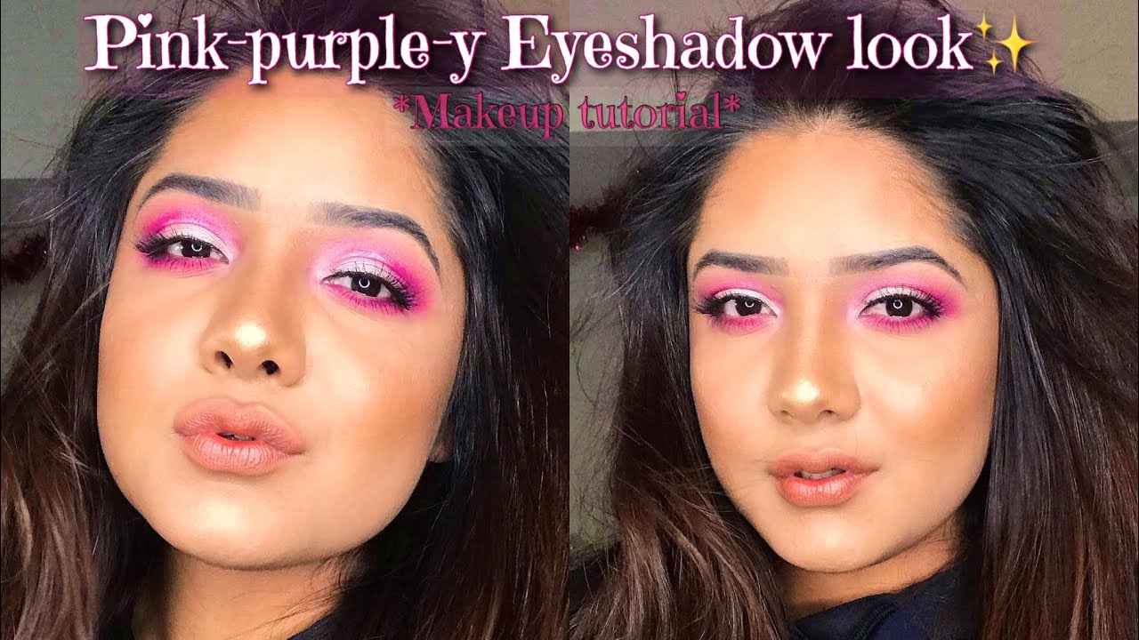 PINK / PURPLE SPARKLY EYESHADOW MAKEUP TUTORIAL - YouTube