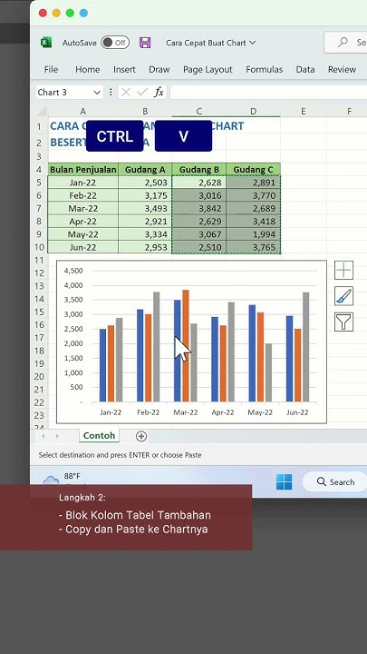 Cara Cepat 5 Detik Buat Chart di Excel - YouTube