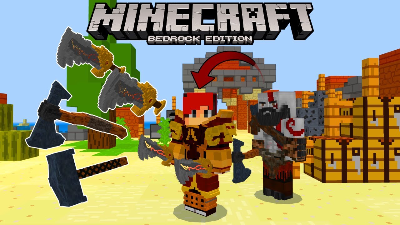 El MEJOR MOD DE God of War PARA MINECRAFT PE 1.20 | Addon - YouTube