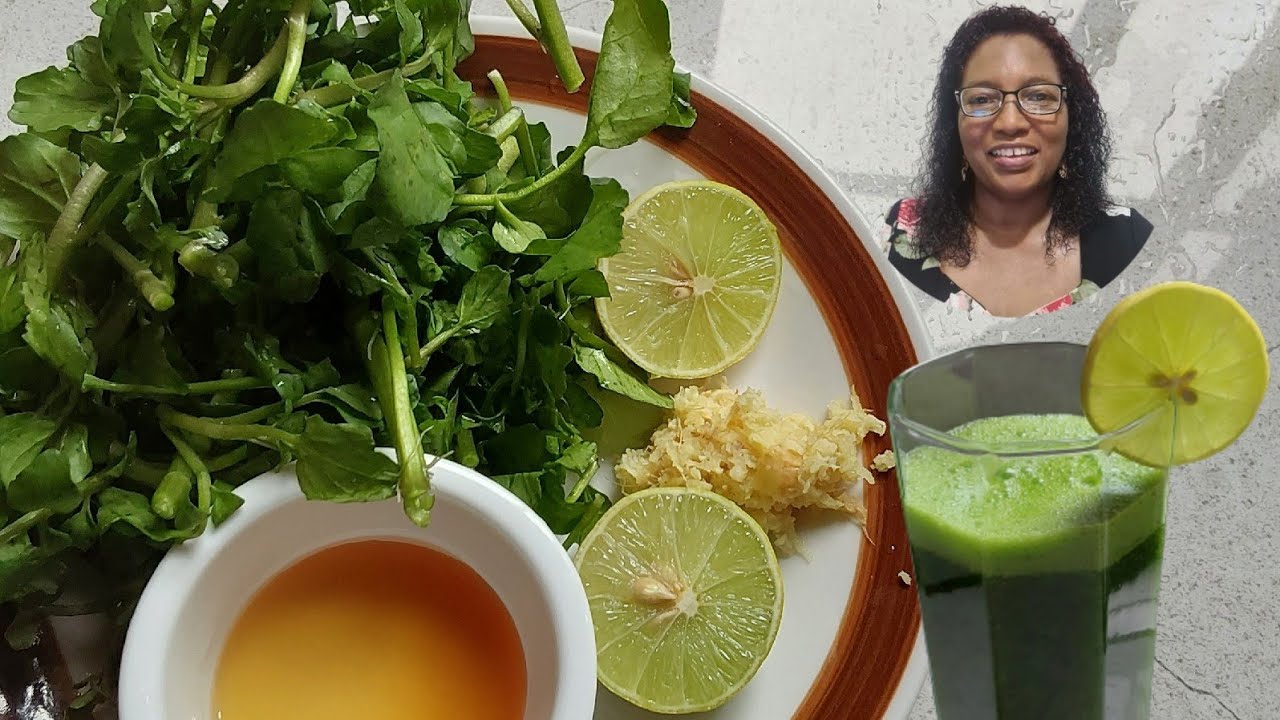 HEALTHY MORNING WATERCRESS, GINGER, LIME DETOX DRINK - YouTube
