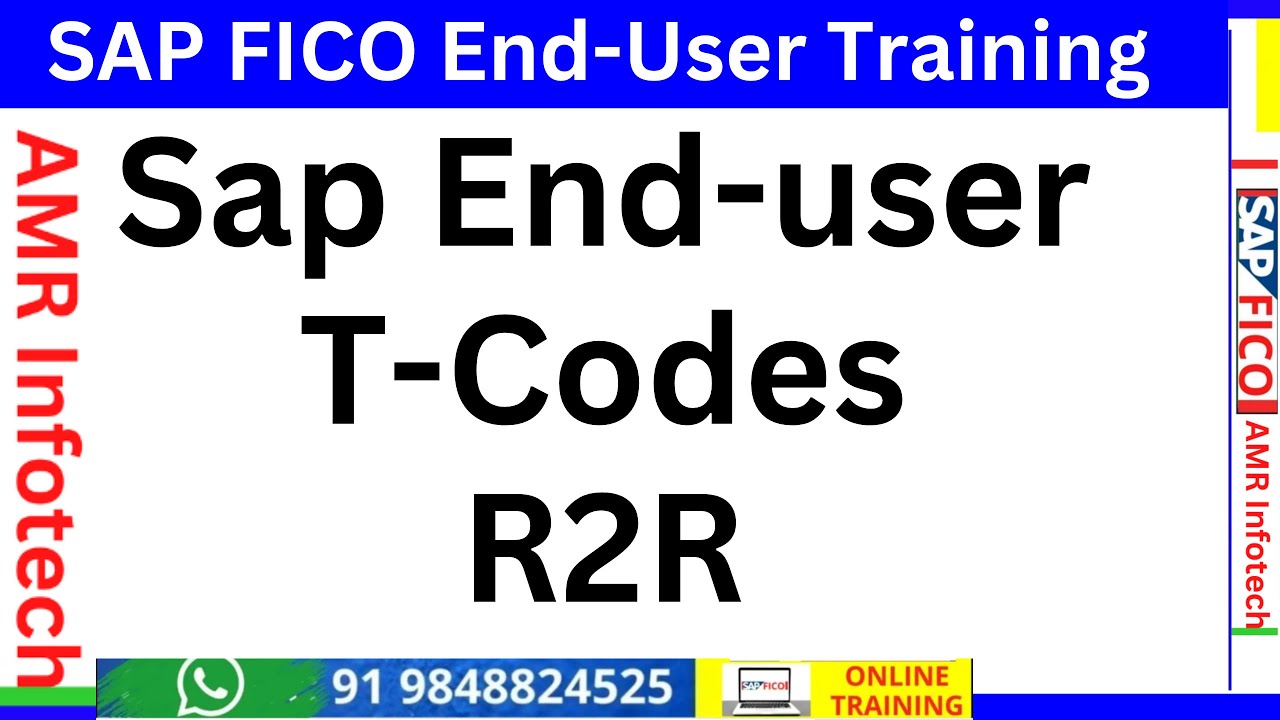 Sap End-user T-codes Telegu | SAP FICO tcodes Telegu||Record to Report ...