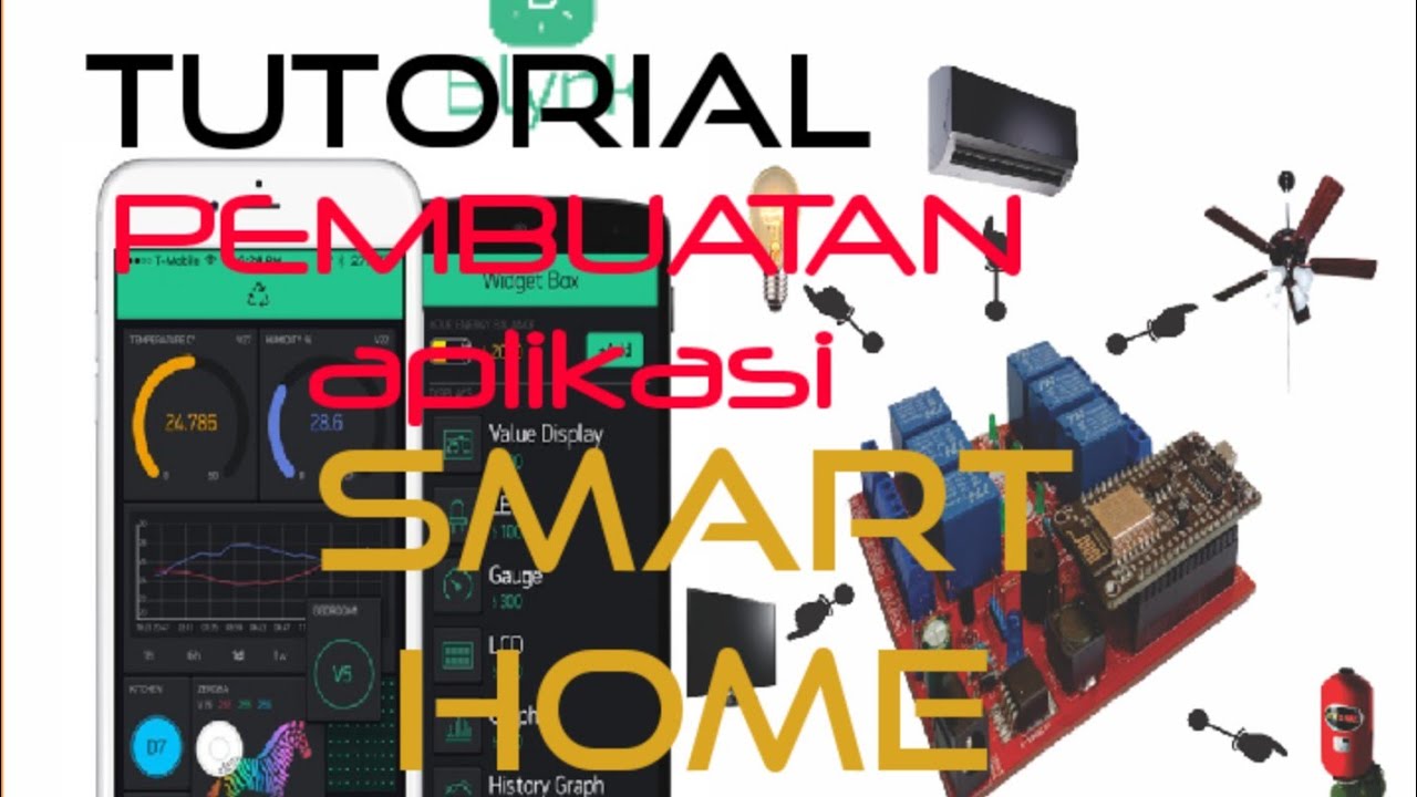 TUTORIAL PEMBUATAN APLIKASI IoT SMART HOME dengan BLYNK + ESP8266 LoLin ...