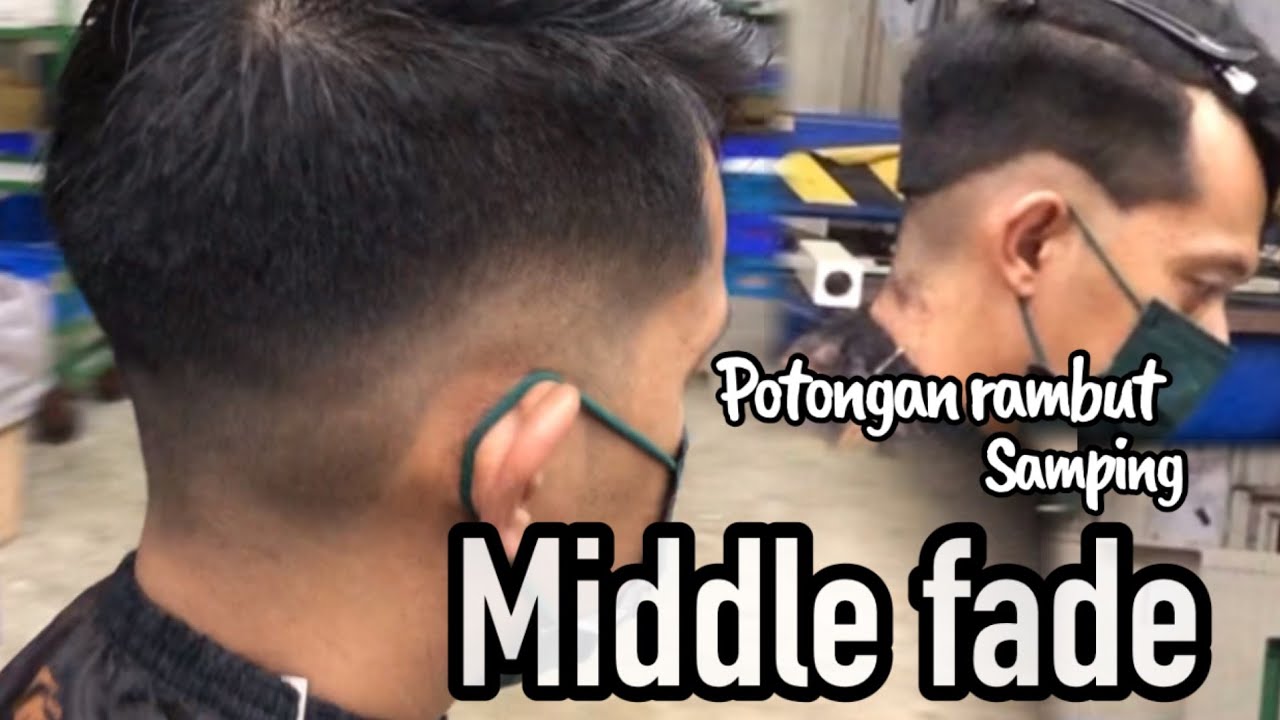 Middle fade haircut _ step by step - YouTube