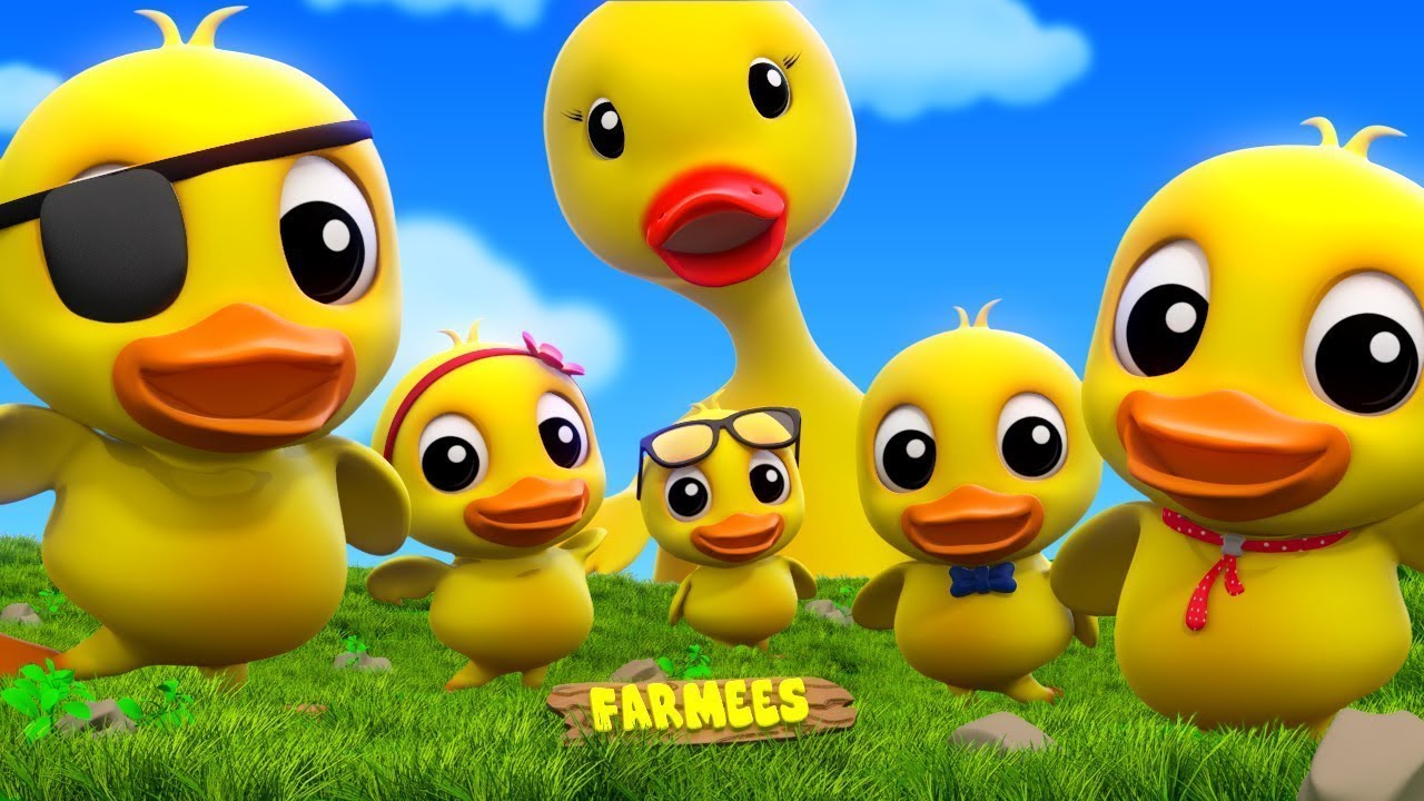 Six Little Ducks Animated Poem 2024 - New Nursery Rhyme Song - Cartoons ...