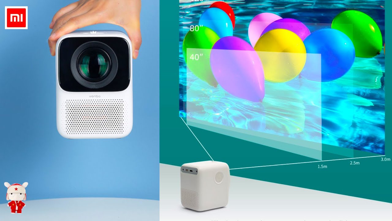 Global Version Wanbo T2 MAX Projector 1080P Mini LED Portable Projector ...