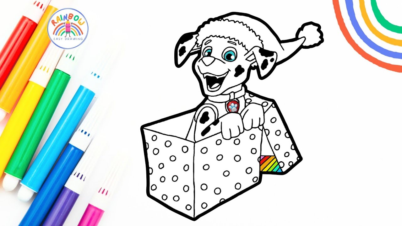PAW Patrol the Movie Marshall Drawing Tutorial | Marshall from PAW ...