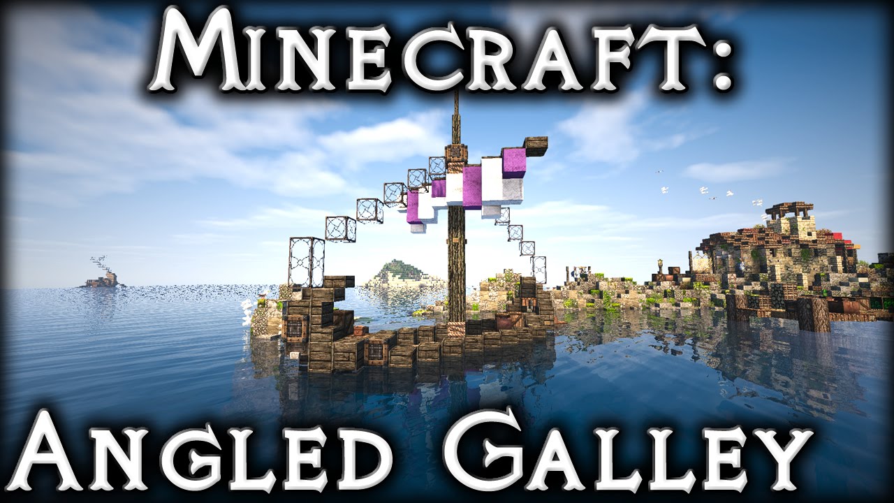 Minecraft: Small Angled Galley (Ship) Tutorial - YouTube
