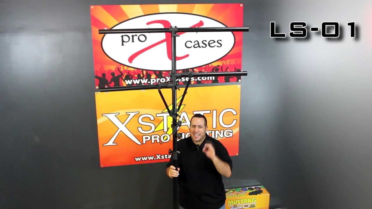 T-LS01 12 ft Mobile Dj Lighting Tree Tripod Stand with T-Bar Support ...