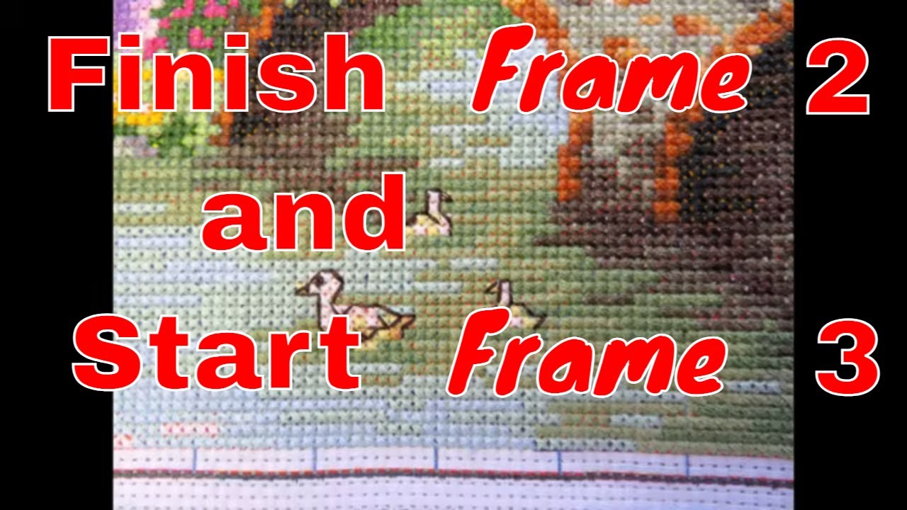 European Town Finished Frame #2. Starting Frame #3 week 1#crossstitch - YouTube