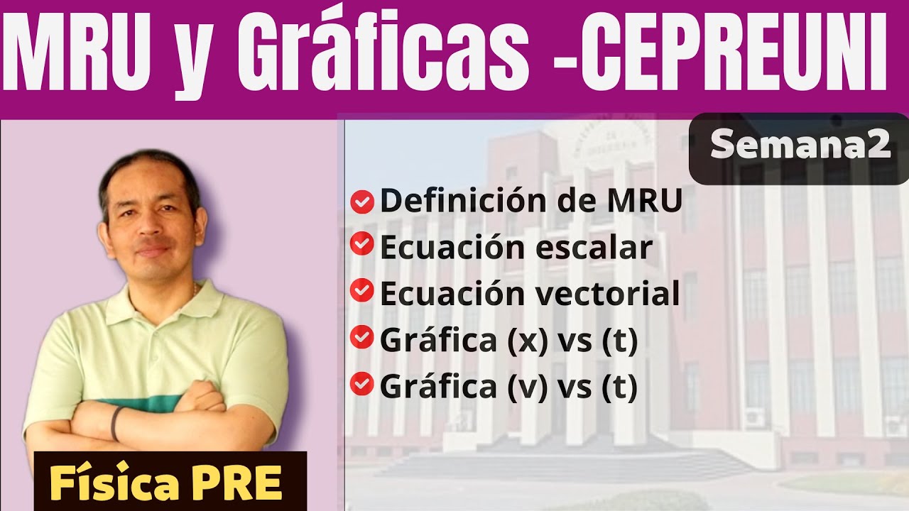 MRU y Gráficas del MRU/ CepreUNI/ Semana 2 - YouTube
