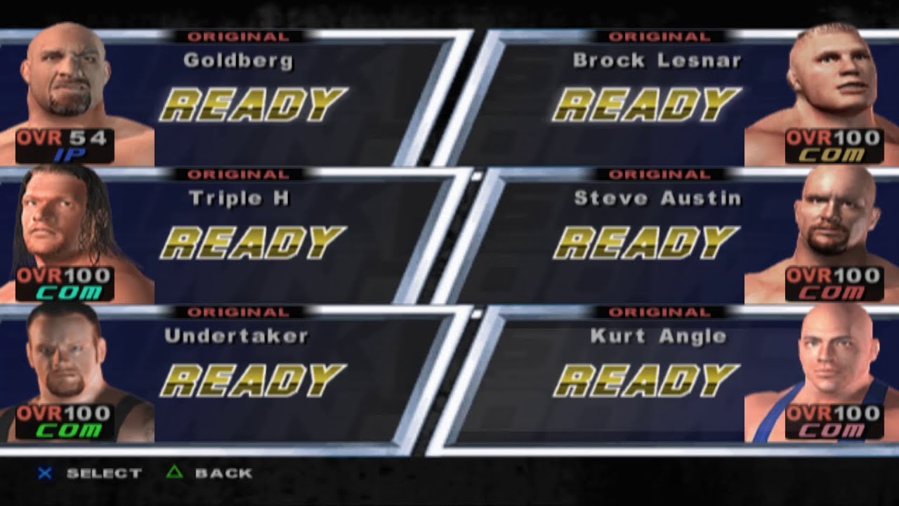 All Players 100 OVR vs 54 OVR Me (Goldberg) | SmackDown Difficulty ...