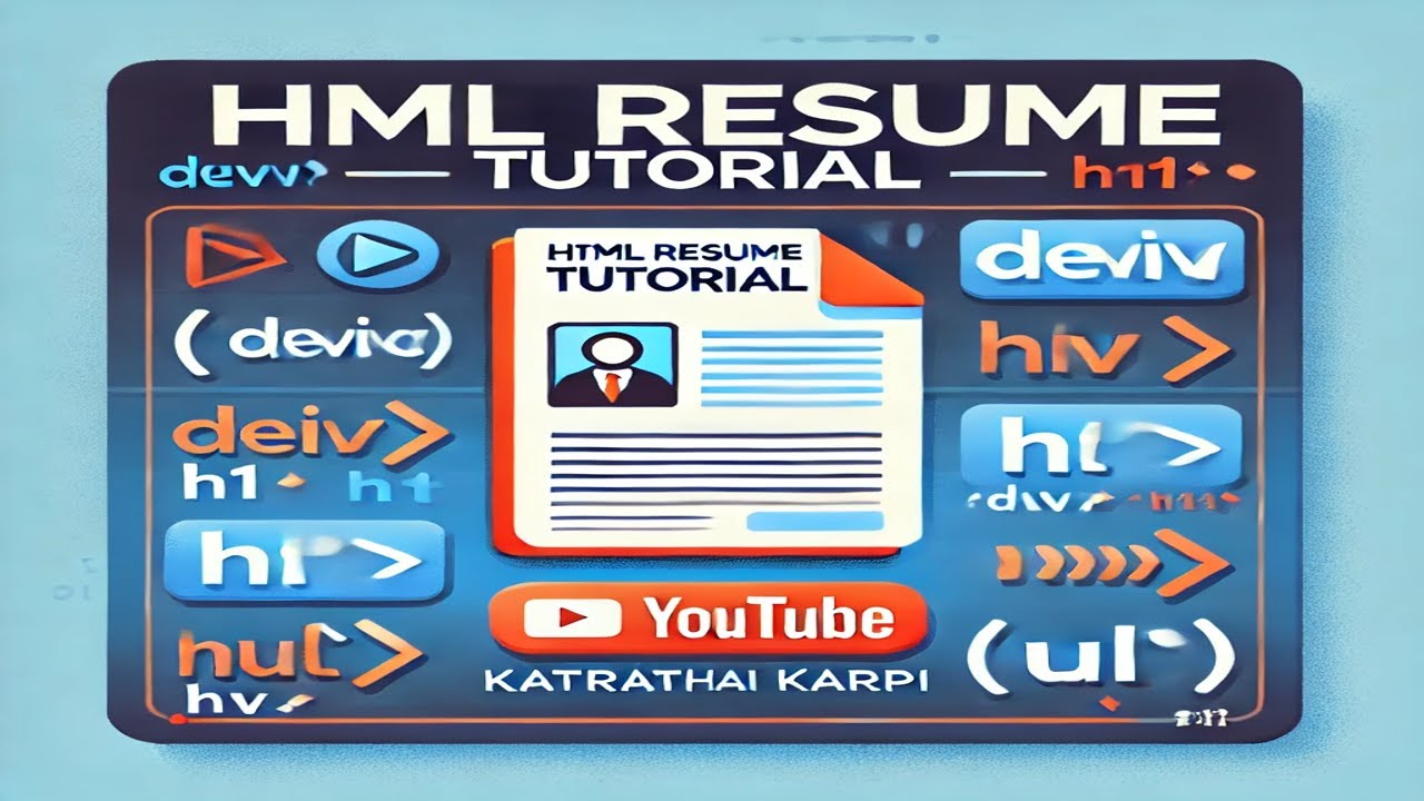 Create a Professional Resume with Only HTML – Step-by-Step Tutorial ...
