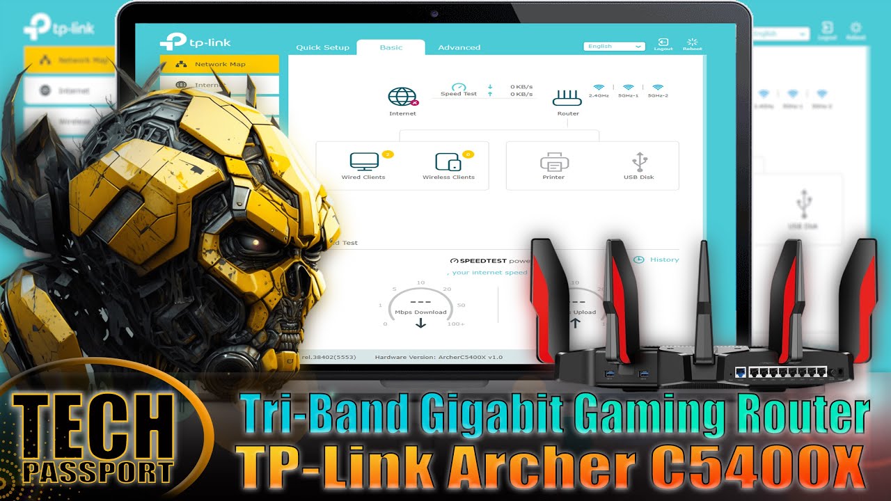 TP Link AC5400 Tri Band WiFi Gaming Router | Archer C5400X Gaming And ...