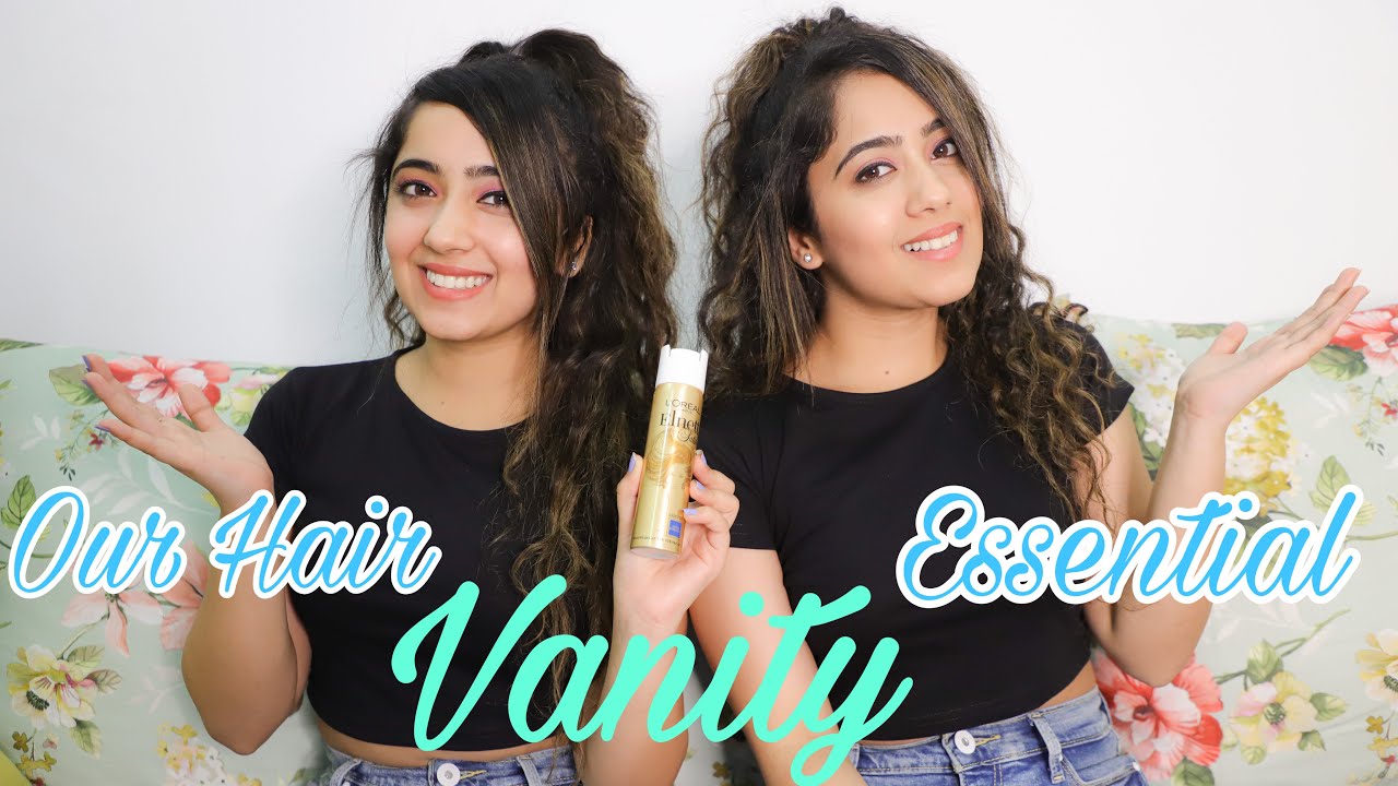 OUR HAIR VANITY ESSENTIAL👩🏼‍🦱 | Chinki Minki - YouTube