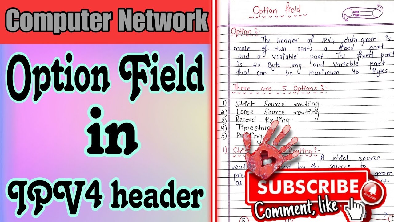 Option Field & Fixed Part in IPV4 Header Explained 🌐 #ComputerNetwork ...