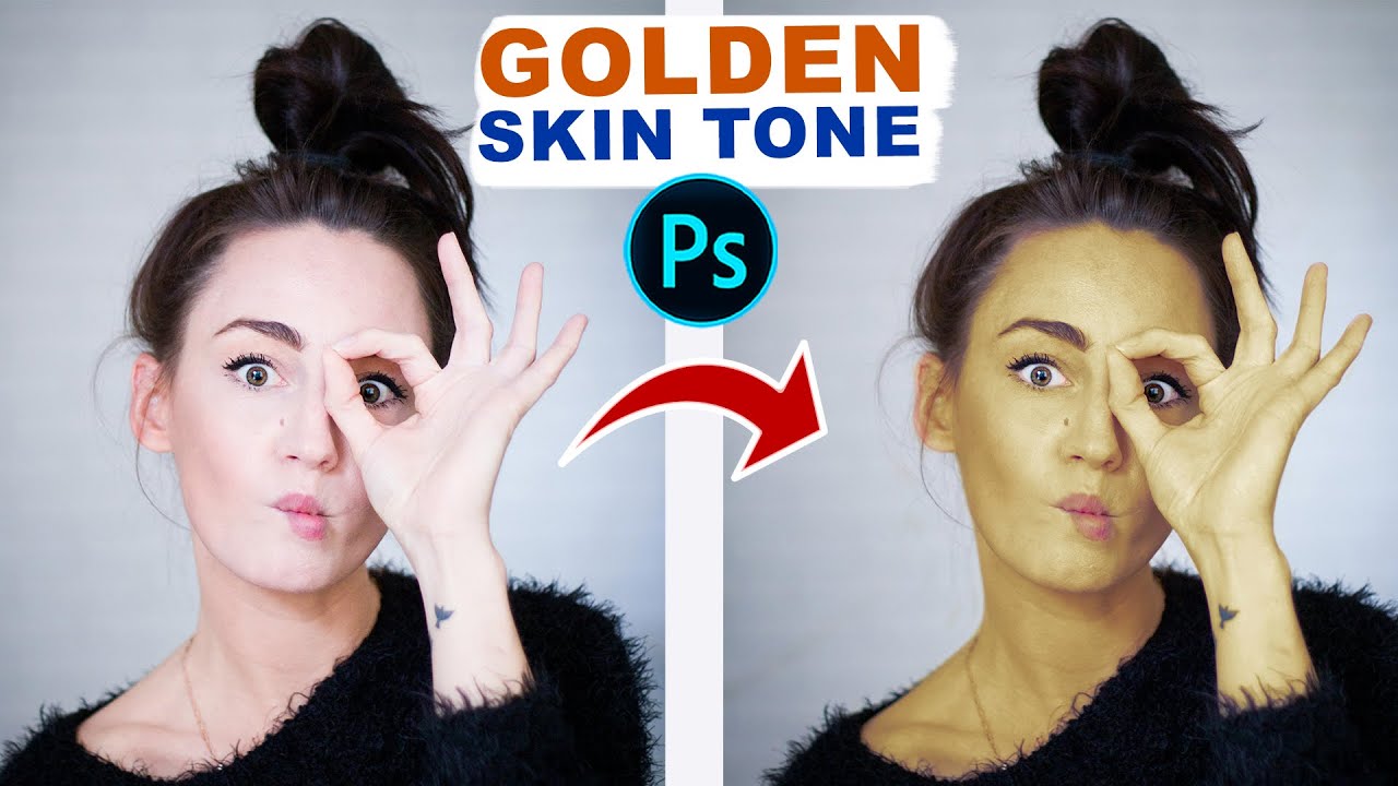 How to Get Golden Skin Tone Effect in Adobe Photoshop - YouTube