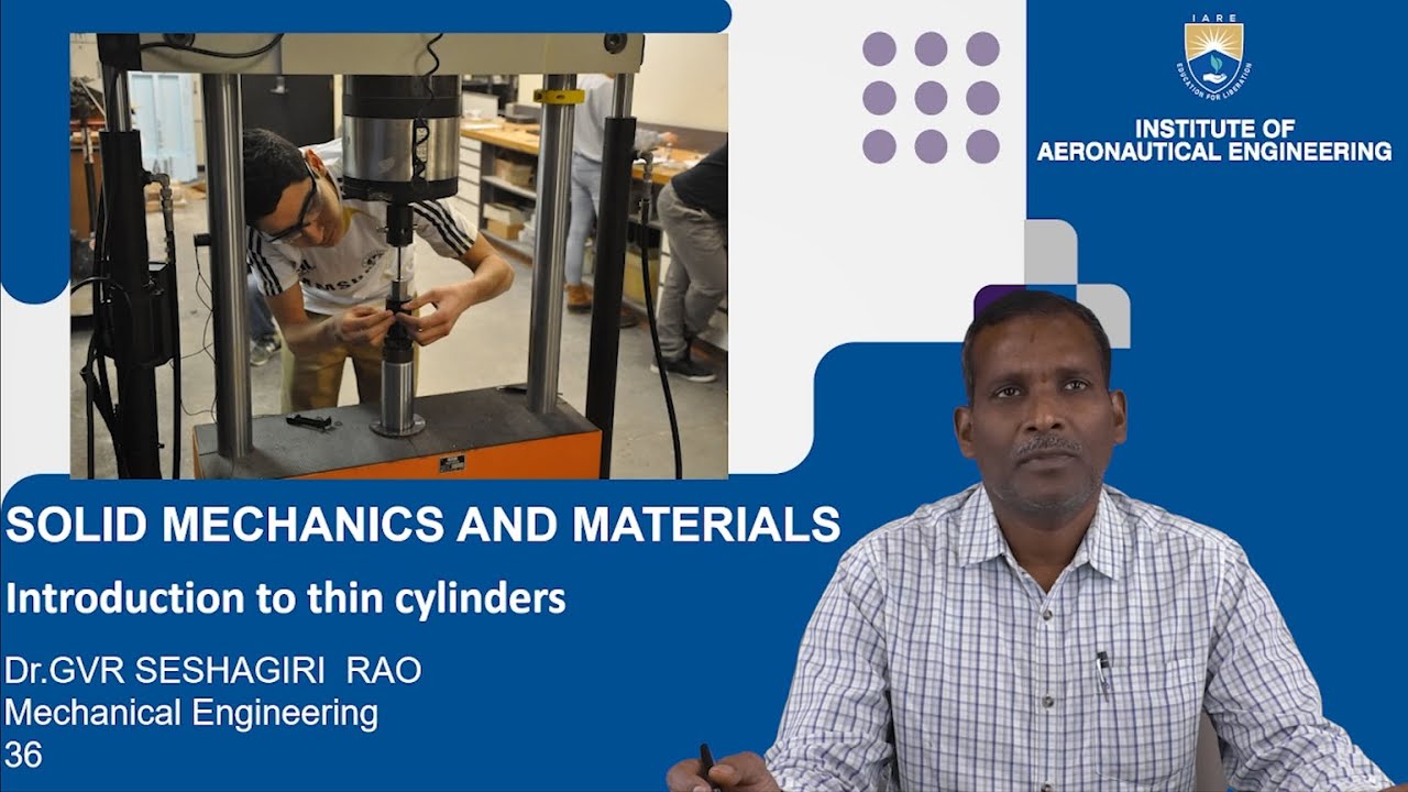 Introduction to thin Cylinders part 1 by Dr. GVR Seshagiri Rao - YouTube