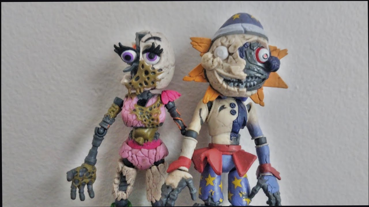 FNAF Funko Ruin Chica & Eclipse Action Figure Review - YouTube