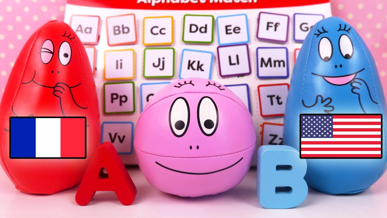 Apprendre l'alphabet en Anglais 🇺🇸 et en Français 🇫🇷 avec Barbapapa ...