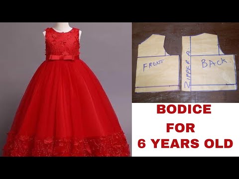 DIY: How To Draft Basic Bodice Pattern For 6 Years Old | Measurements For 6 Years Old.