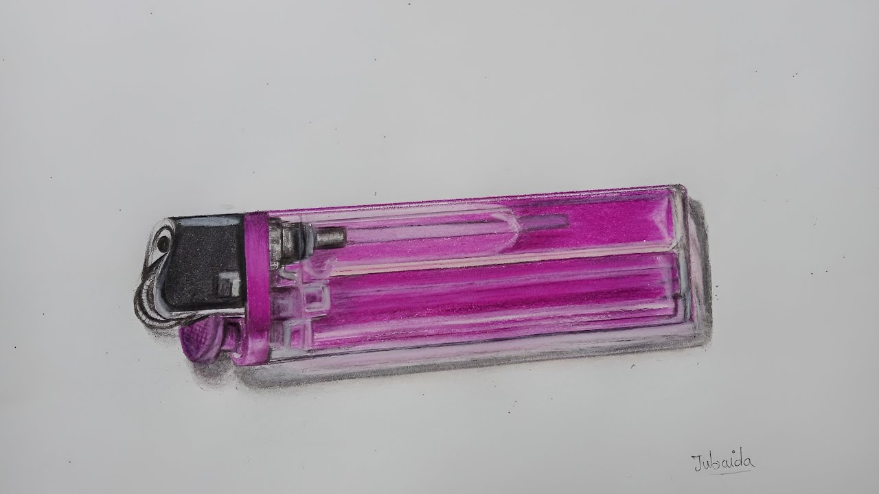 How to draw a gaslighter with colour pencil?#drawing#colourpencil# ...