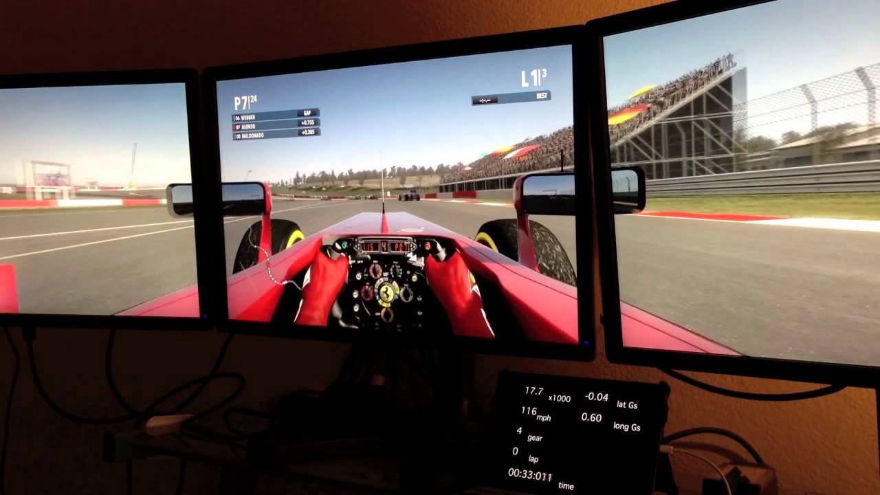 F1 2012 with external iOS HUD Prototype - YouTube