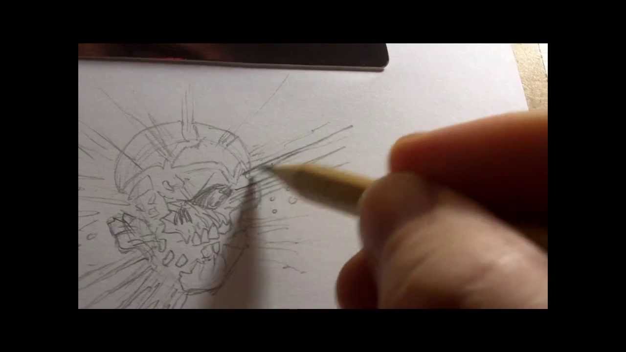 How To Draw An Exploding Skull - YouTube