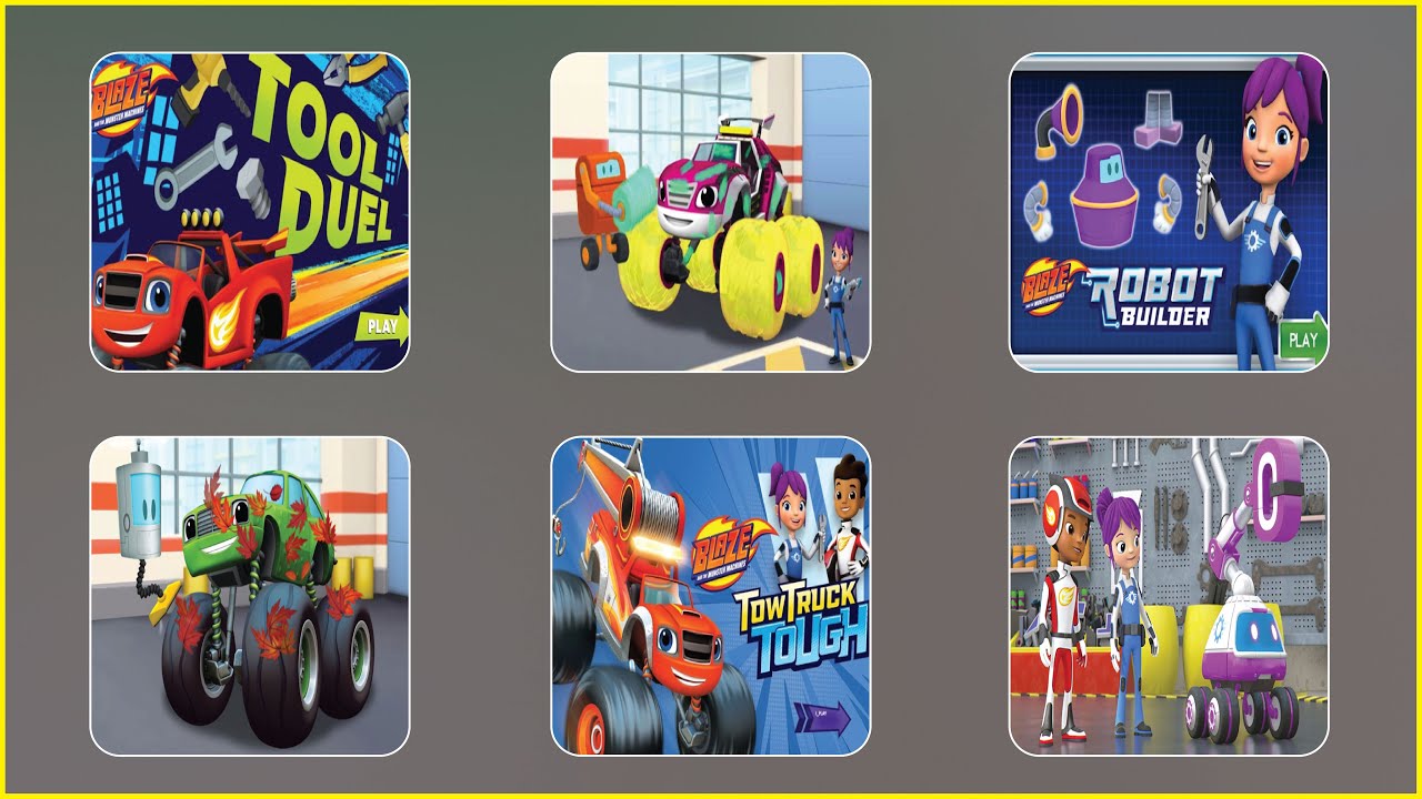 Top 3 Blaze and The Monster Machines Games: Blaze Tool Duel, Robot ...
