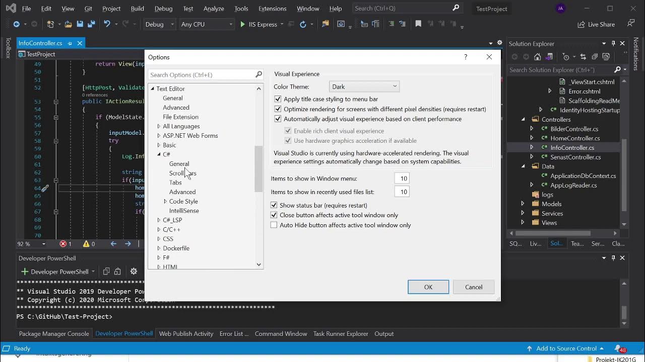 Visual Studio - Display inline parameter name hints (Visa parameternamn) - YouTube